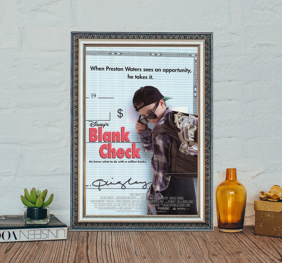 Blank Check Movie Poster, Blank Check Classic Movie Poster, Vintage ...