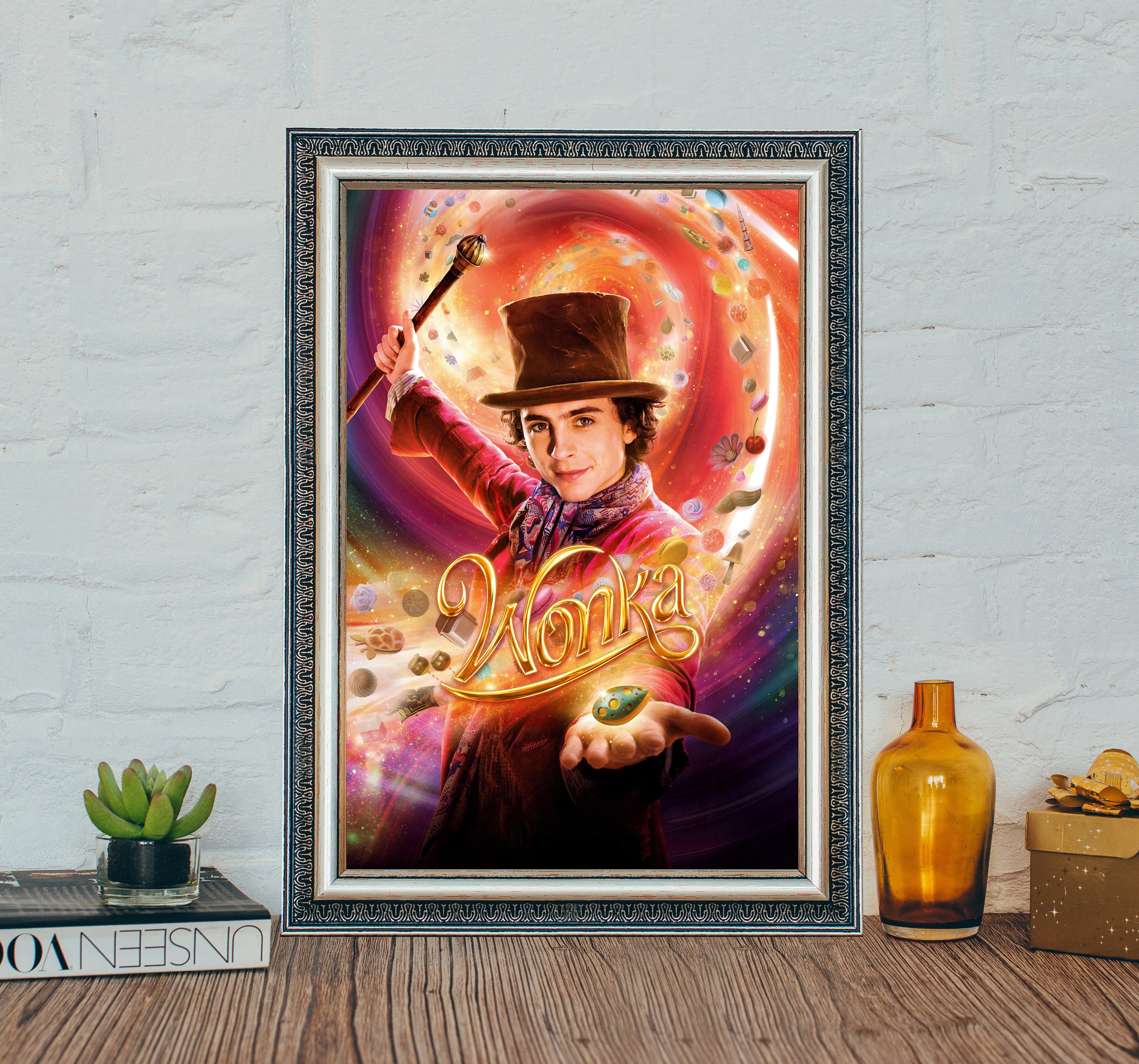 Wonka Movie Poster, Timothée Chalamet Classic Movie Poster, Wonka (2023 ...
