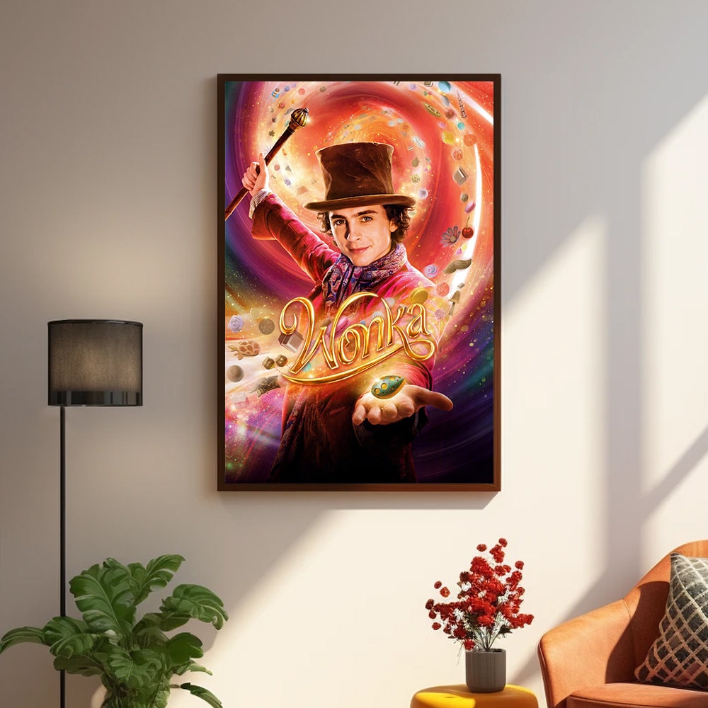 Wonka Movie Poster, Timothée Chalamet Classic Movie Poster, Wonka (2023 ...