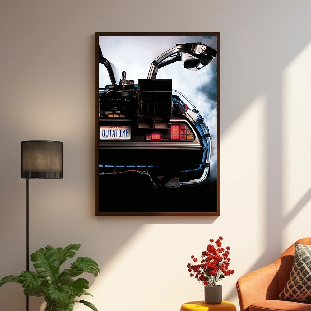 Back to the Future Delorean Poster Back to the Future Classic - Etsy