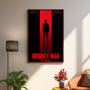 Monkey Man Movie Poster, Monkey Man (2024) Classic Vintage Poster ...