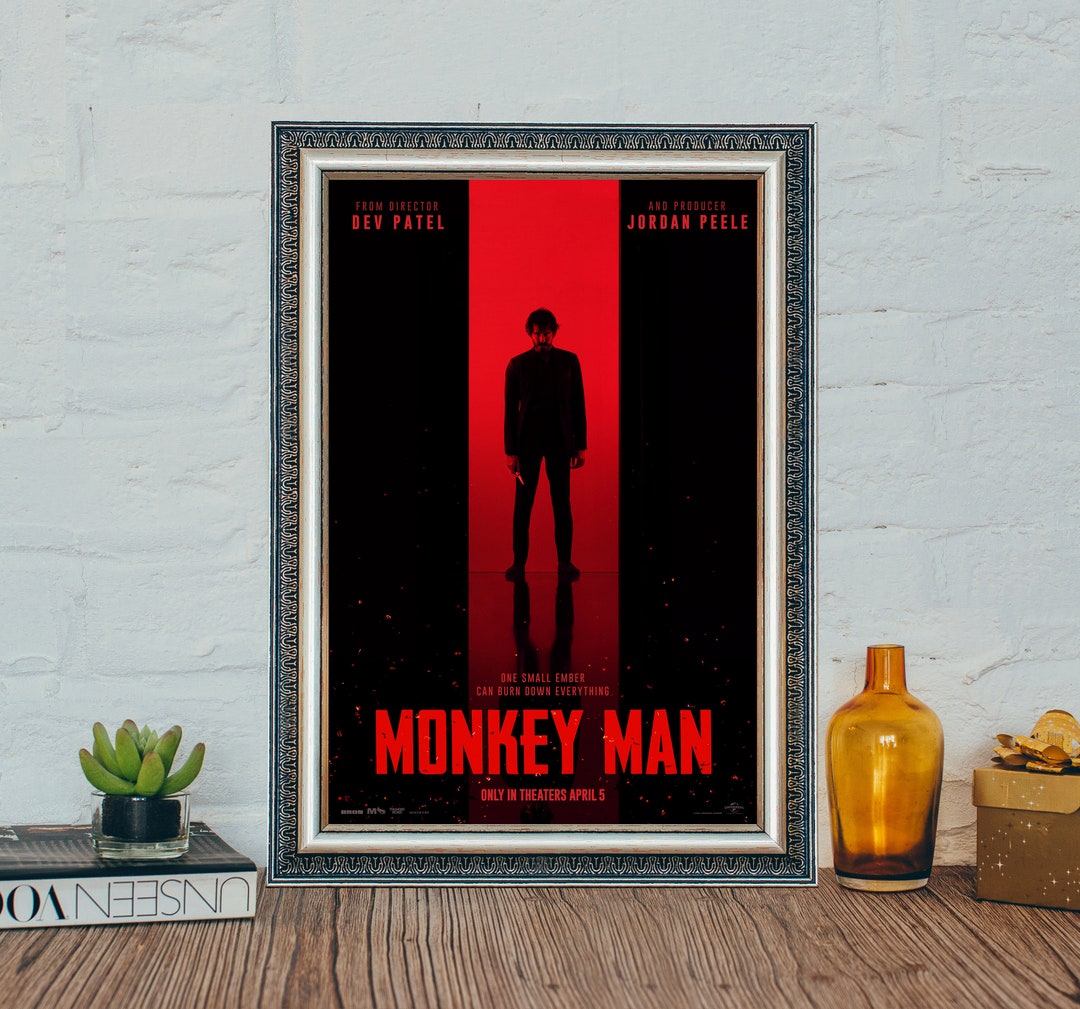 Monkey Man Movie Poster, Monkey Man (2024) Classic Vintage Poster ...