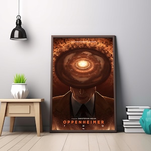 Oppenheimer Movie Poster, Cillian Murphy Classic Vintage Movie Poster, Christopher Nolan Classic ...