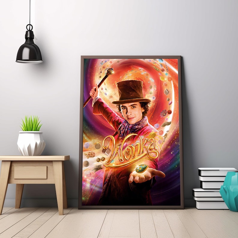 Wonka Movie Poster, Timothée Chalamet Classic Movie Poster, Wonka (2023 ...