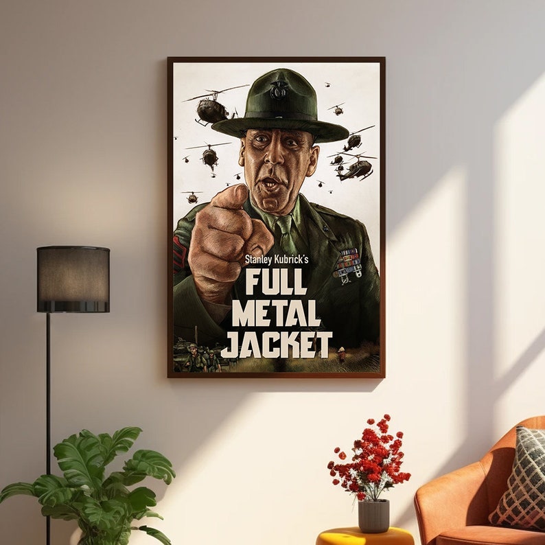 Full Metal Jacket Movie Poster, Full Metal Jacket 1987 Classic Vintage ...