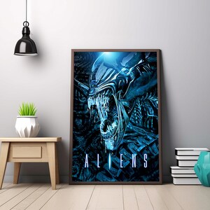 Aliens 1986 Movie Poster, Aliens Classic Science Fiction Movies Canvas ...