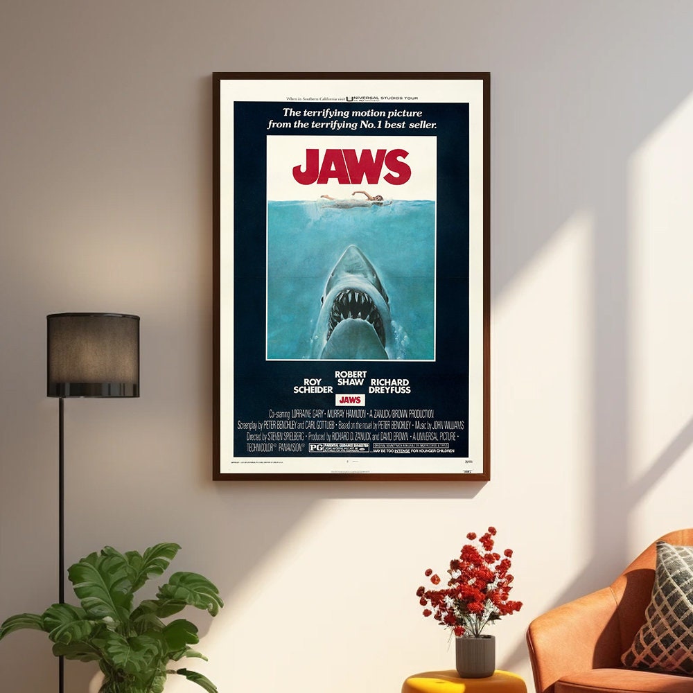 Jaws 1975 Movie Poster Jaws Classic Vintage Movie Poster - Etsy