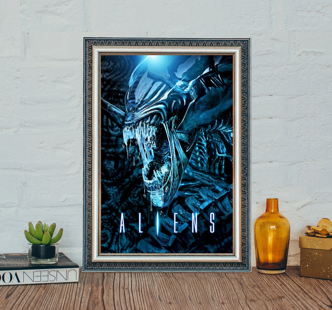 Aliens (1986) Movie Poster, Aliens Classic Science Fiction Movies Canvas Cloth Poster - Etsy UK