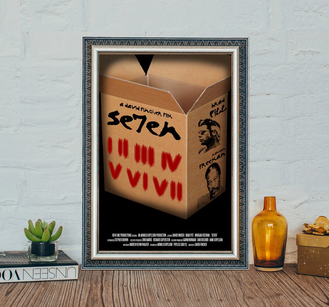 Se7en Movie Poster, Thriller Movie Wall Art, Se7en Classic Movie Canvas ...