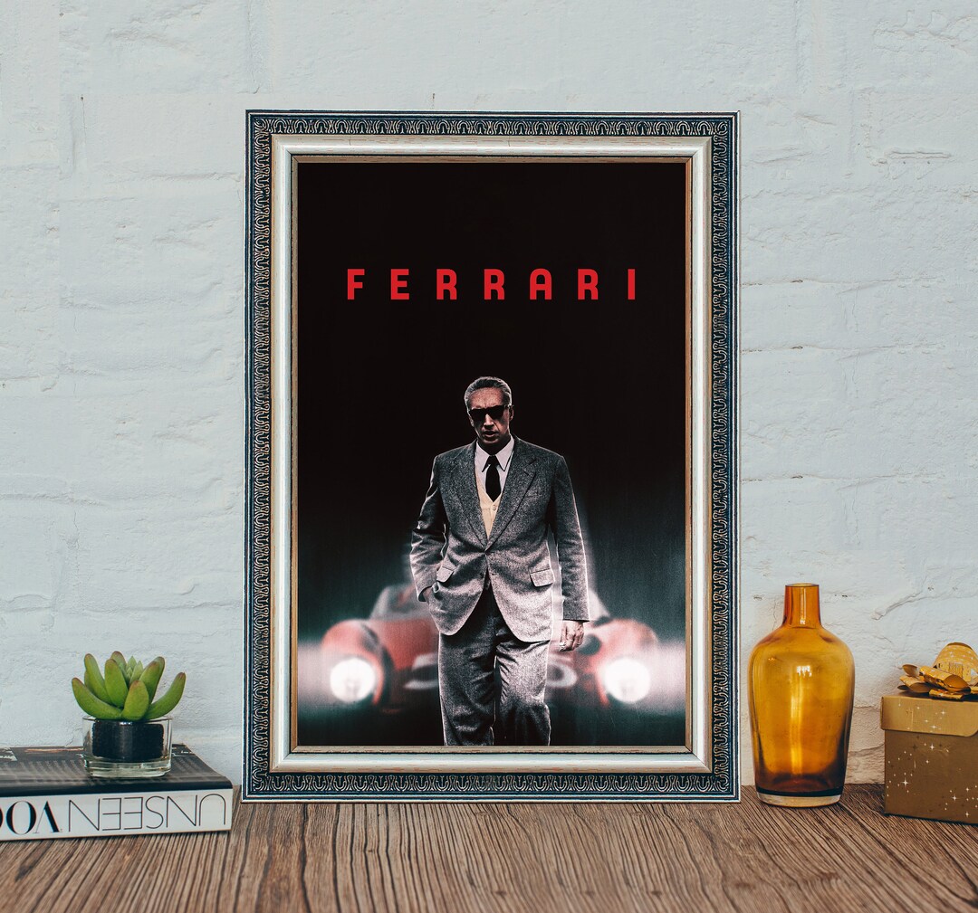 Ferrari Movie Poster, Ferrari (2023) Classic Movie Poster, High Quality ...