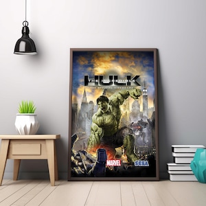 The Incredible Hulk Movie Poster, Classic Vintage Movie Poster, Edward ...