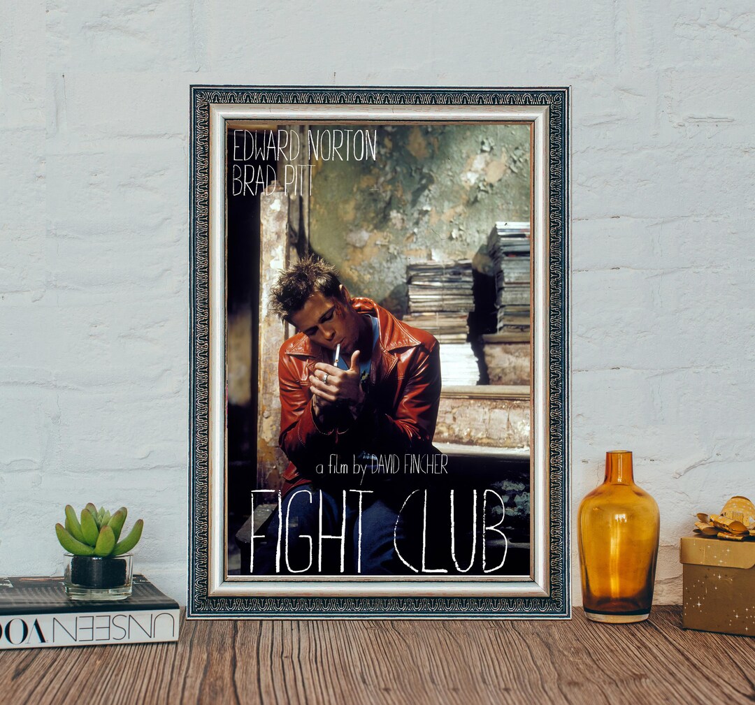 Fight Club Movie Poster: Brad Pitt, Classic Canvas Art - Etsy