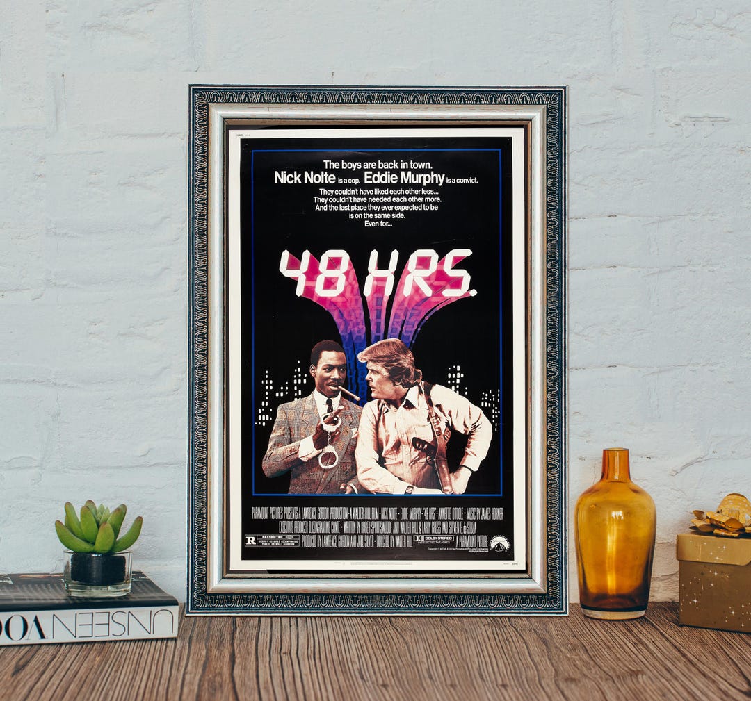 48 HRS Movie Poster: Eddie Murphy & Nick Nolte, Canvas Cloth - Etsy