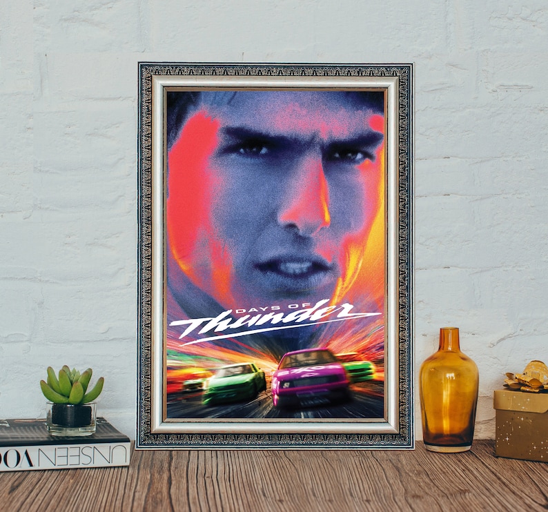 DAYS OF THUNDER Movie Poster, Days of Thunder Classic Vintage Movie ...