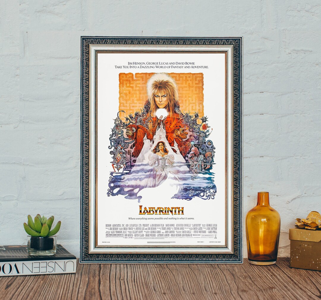 Labyrinth (1986) Movie Poster, Classic Movie Labyrinth Poster, Vintage ...