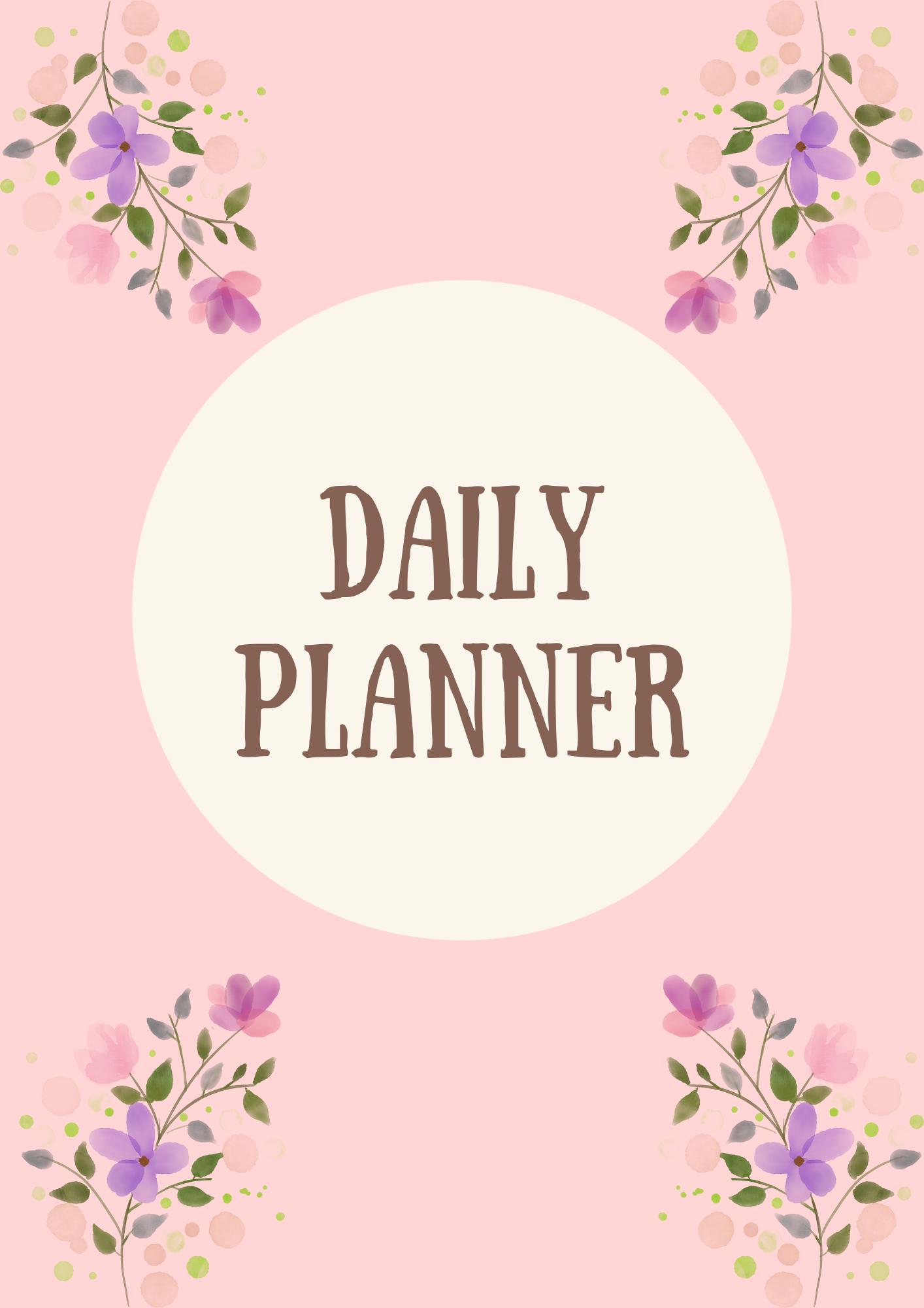 Flower Daily Planner - Etsy