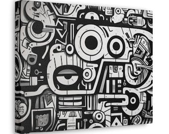 Abstract Cubism howard's Face Painting Fine Art Print Canvas Gallery ...