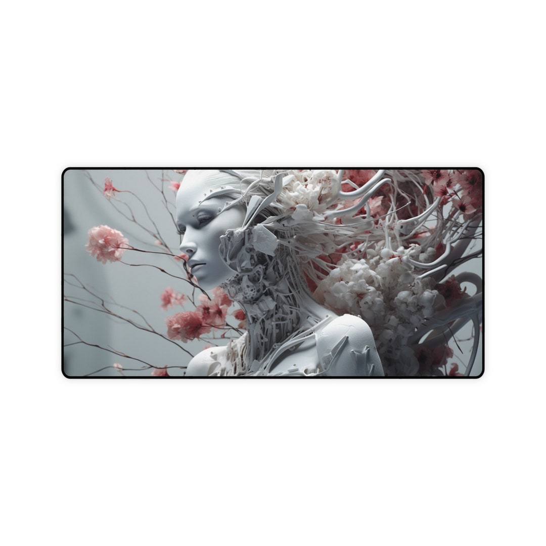 Humanoid Futuristic Face - Desk Mats - Etsy