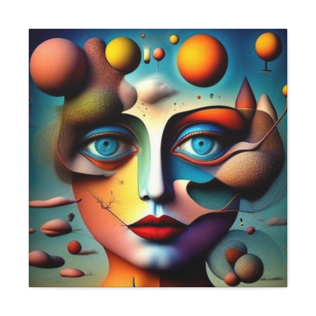 Surreal Panted Face - Canvas Gallery Wraps - Etsy