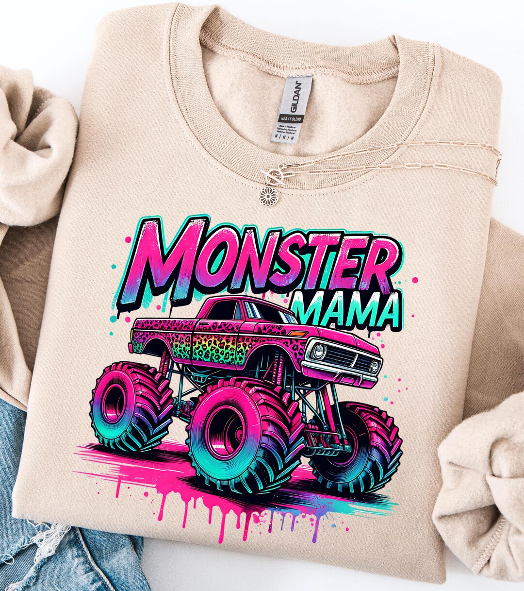 Monster Truck Mama Png, Monster Truck Mom T-shirt Design, Funny Momster ...