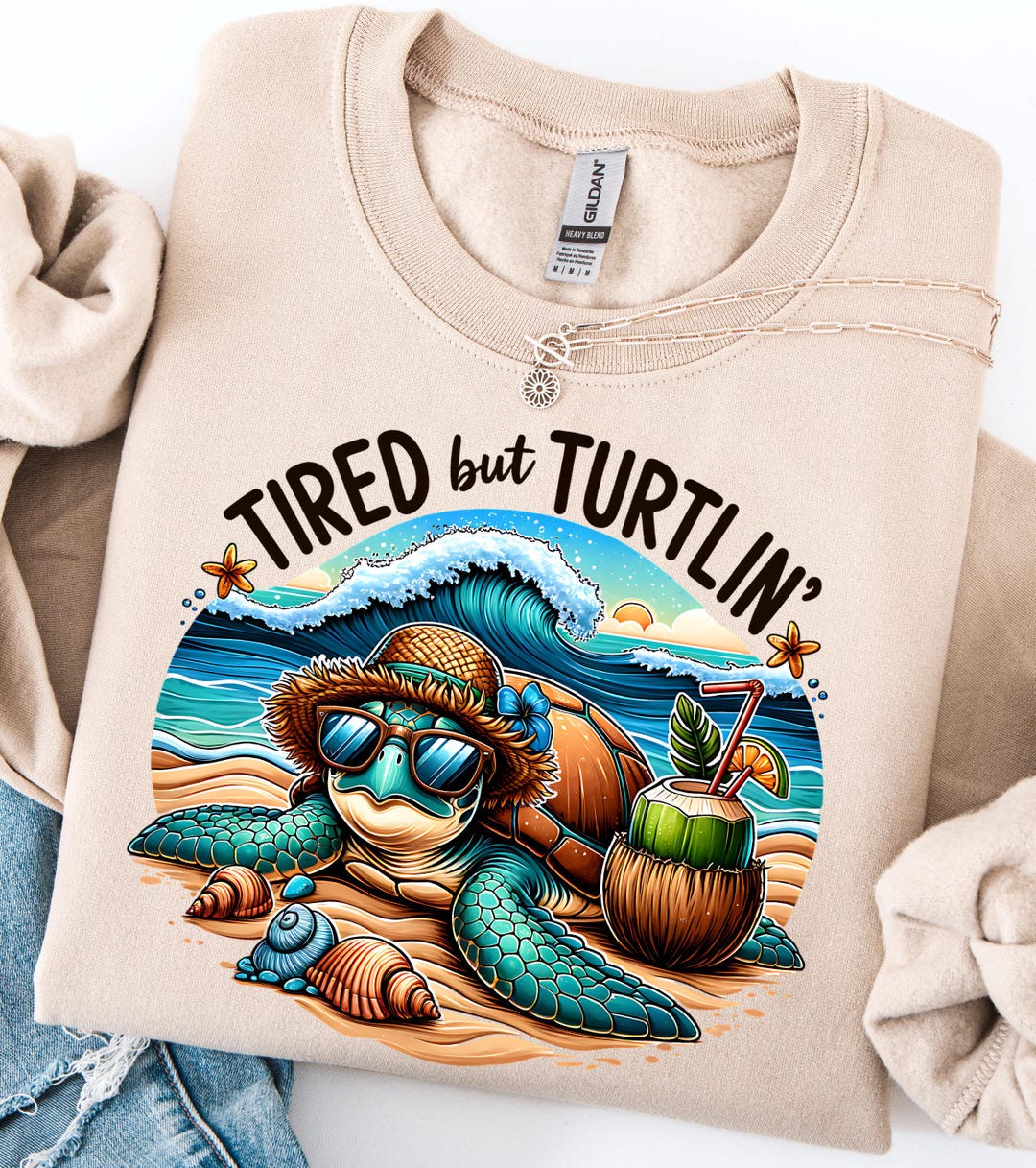 Vacation Tired but Turtlin' Sublimation Png, Turtle With Sunglasses Png ...