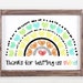 Sun Fingerprint Art Teacher Appreciation Gift, Printable 8x10 Editable ...