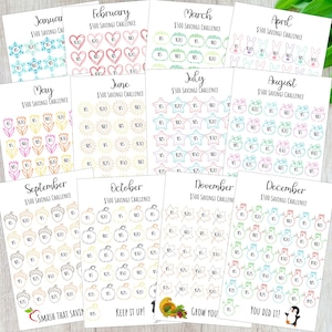 Monthly Savings Challenge Printable 500 Savings Tracker Low Income ...