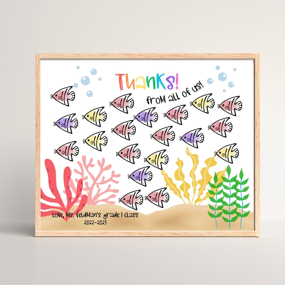 Fish Fingerprint Art, Angelfish Fingerprint, Underwater Fingerprint ...