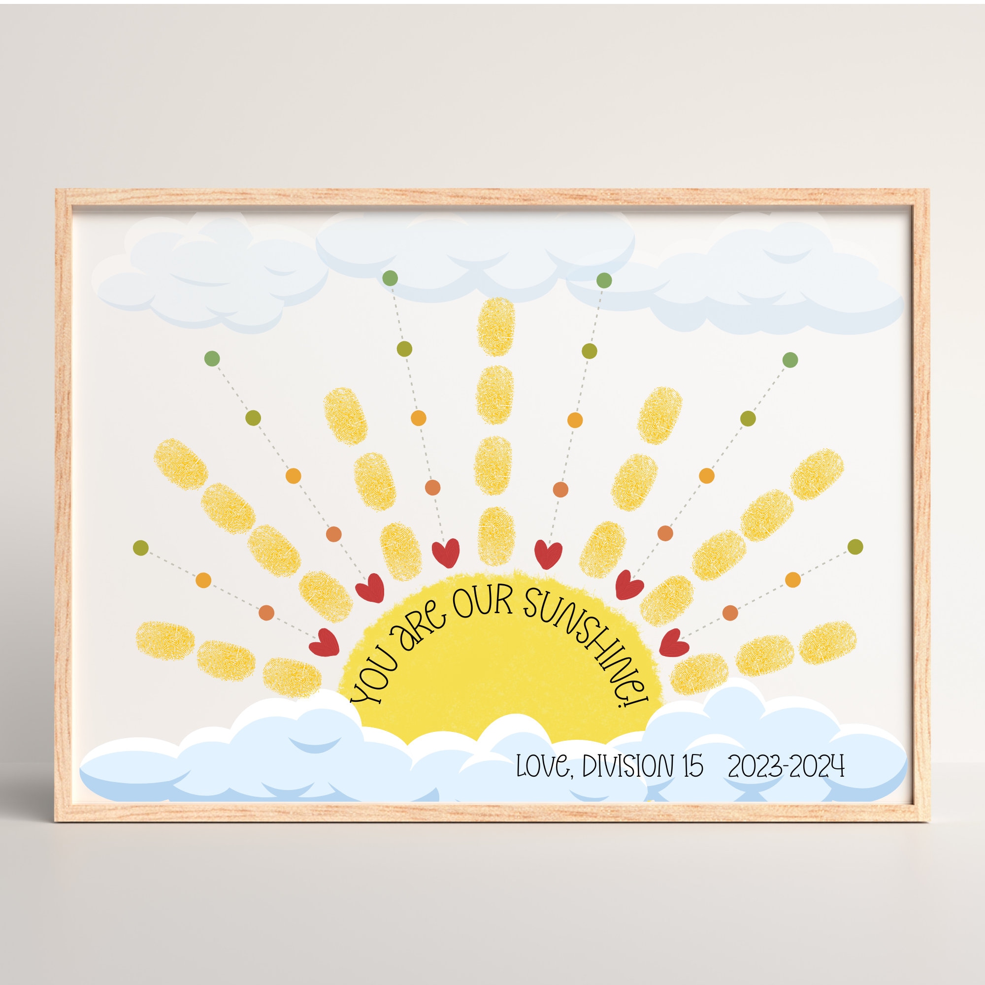 Sun Fingerprint Art: Teacher Appreciation Gift (printable, Editable ...