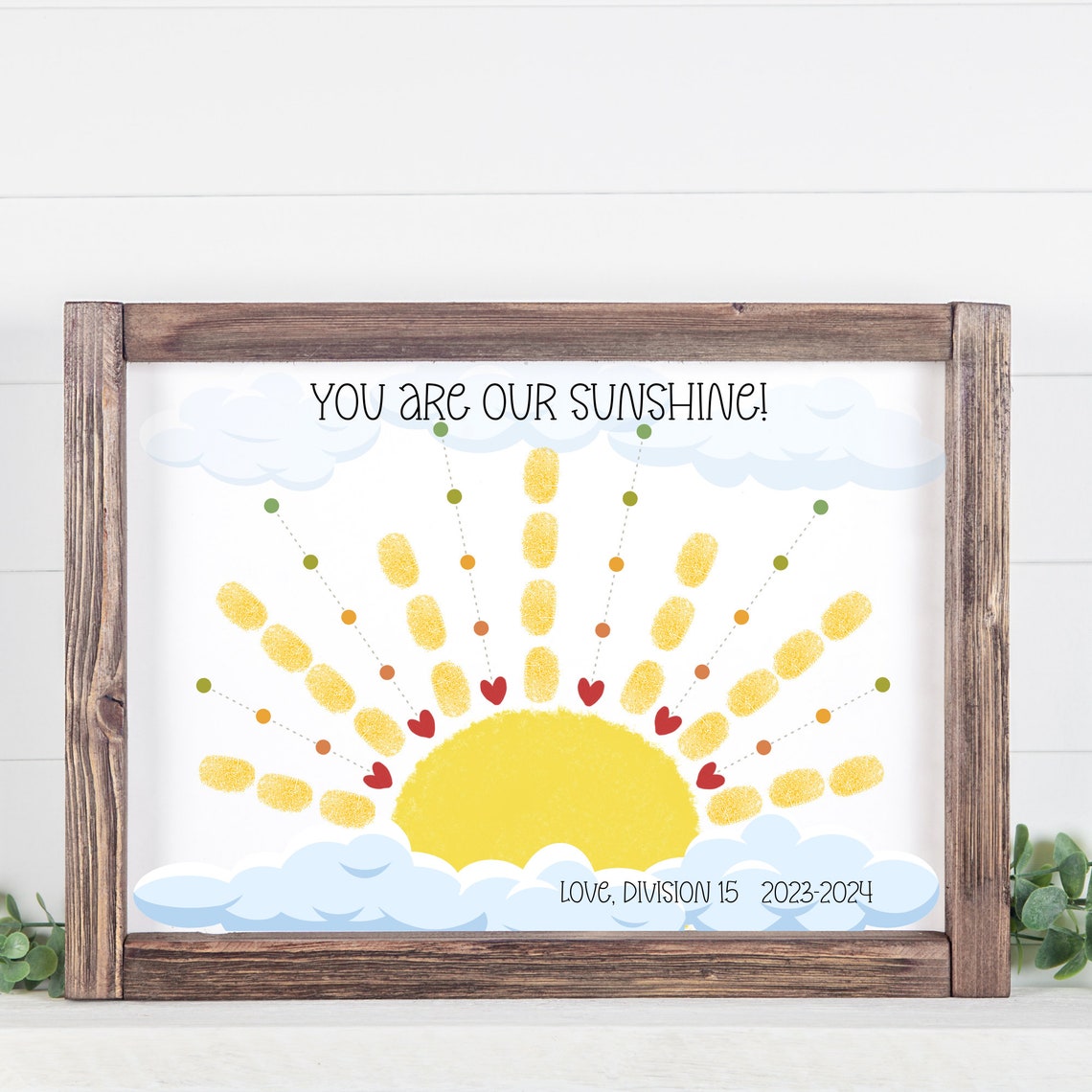 Sun Fingerprint Art: Teacher Appreciation Gift (printable, Editable ...