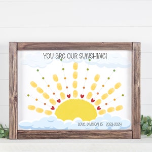 Sun Fingerprint Art: Teacher Appreciation Gift (printable, Editable ...
