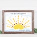 Sun Fingerprint Art Teacher Appreciation Gift, Printable 8x10 Editable ...