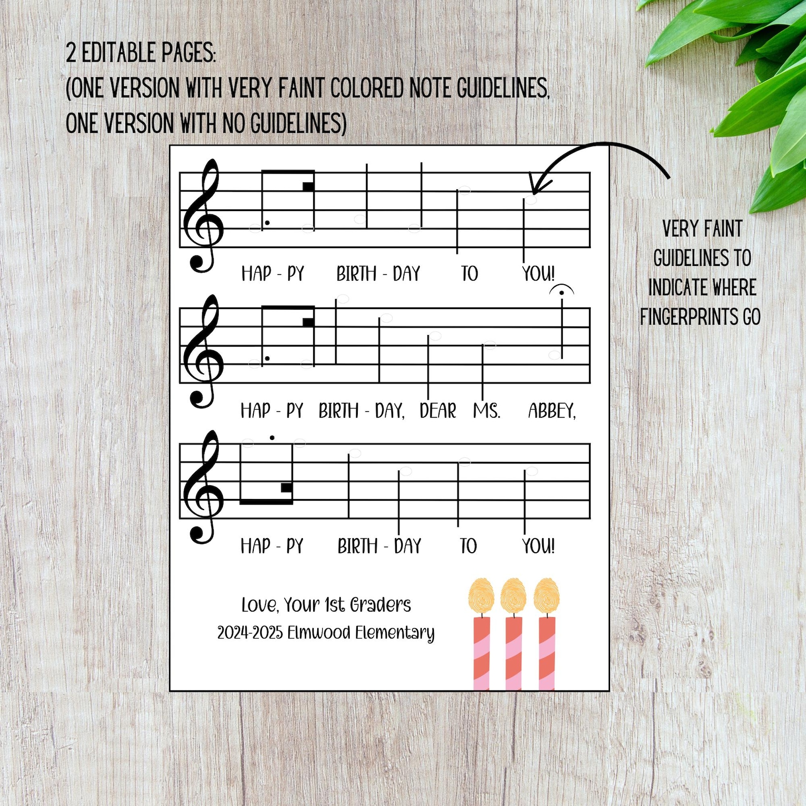 Birthday Fingerprint Art, Happy Birthday Piano Music Fingerprint Card ...