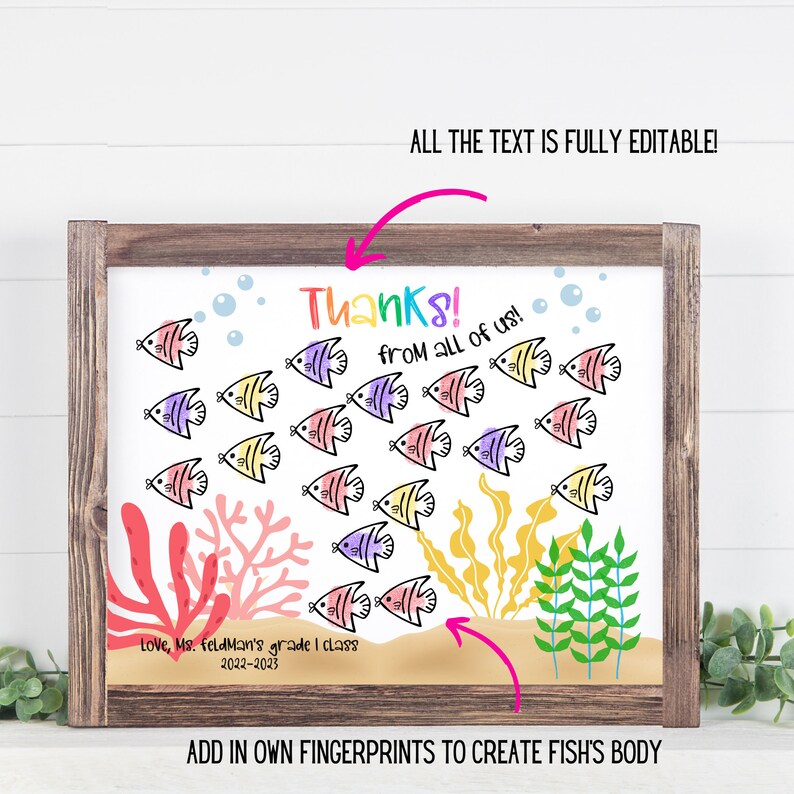 Fish Fingerprint Art, Angelfish Fingerprint, Underwater Fingerprint ...