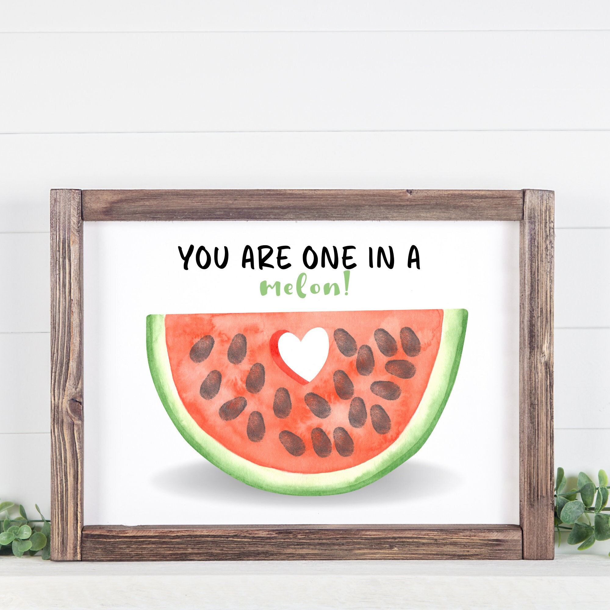 Fingerprint Teacher Appreciation Gift Watermelon, DIY Printable 8x10 ...