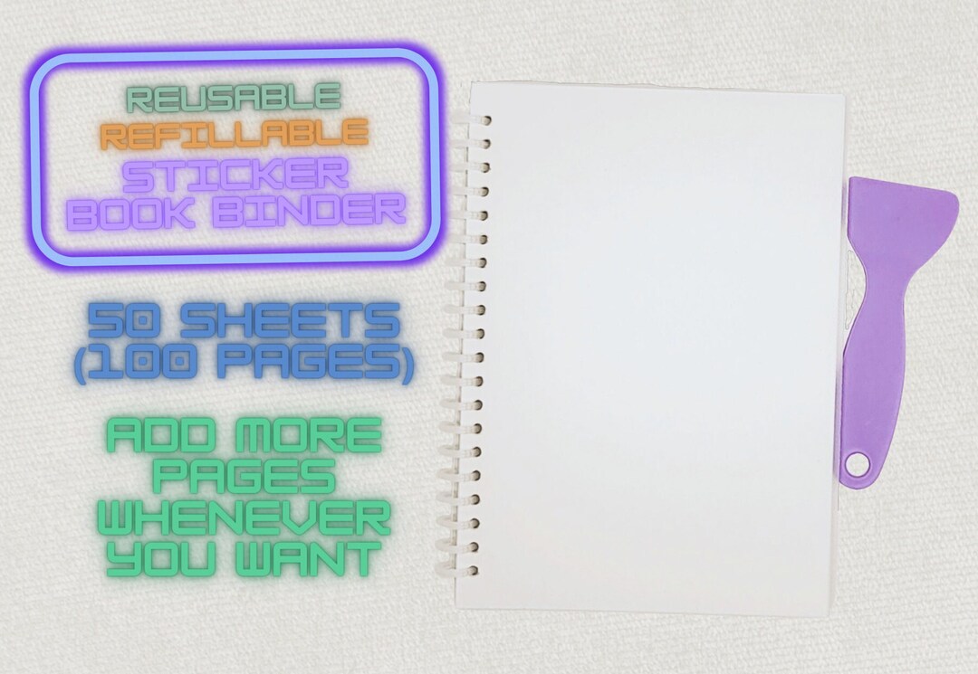 Reusable Refillable Sticker Book Binder 5.9x8.3 Inches A5 - Etsy