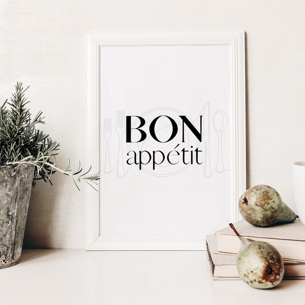Bon Appetit Printable - Etsy