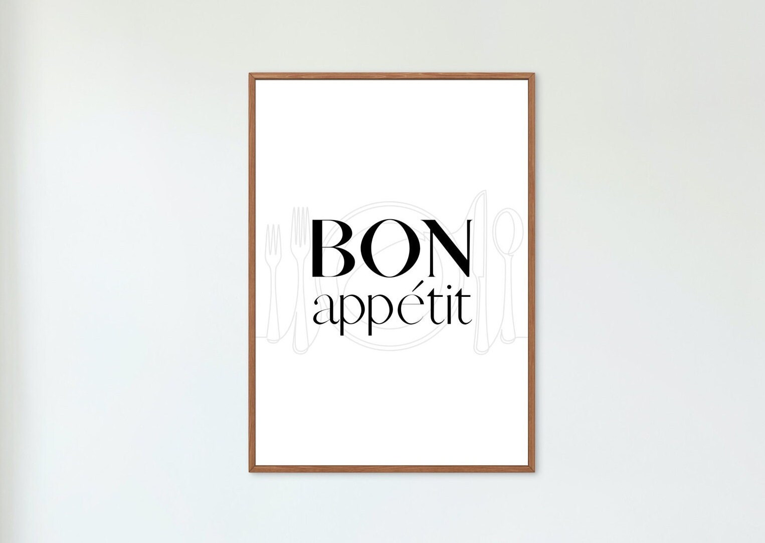 Bon Appétit Printable Poster Typography Dining Room Wall - Etsy Australia