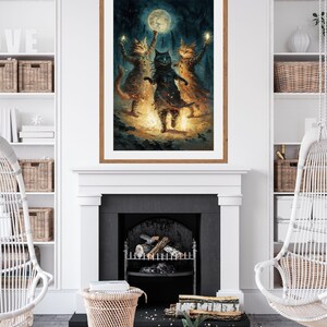 Cat Art/dark Academia/cottage Core/victorian Owl/witchy Room Decor ...