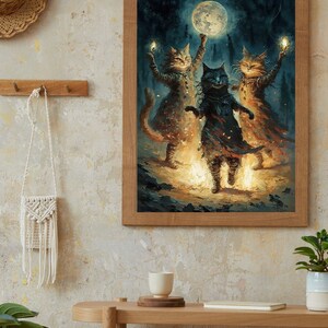 Cat Art/dark Academia/cottage Core/victorian Owl/witchy Room Decor ...