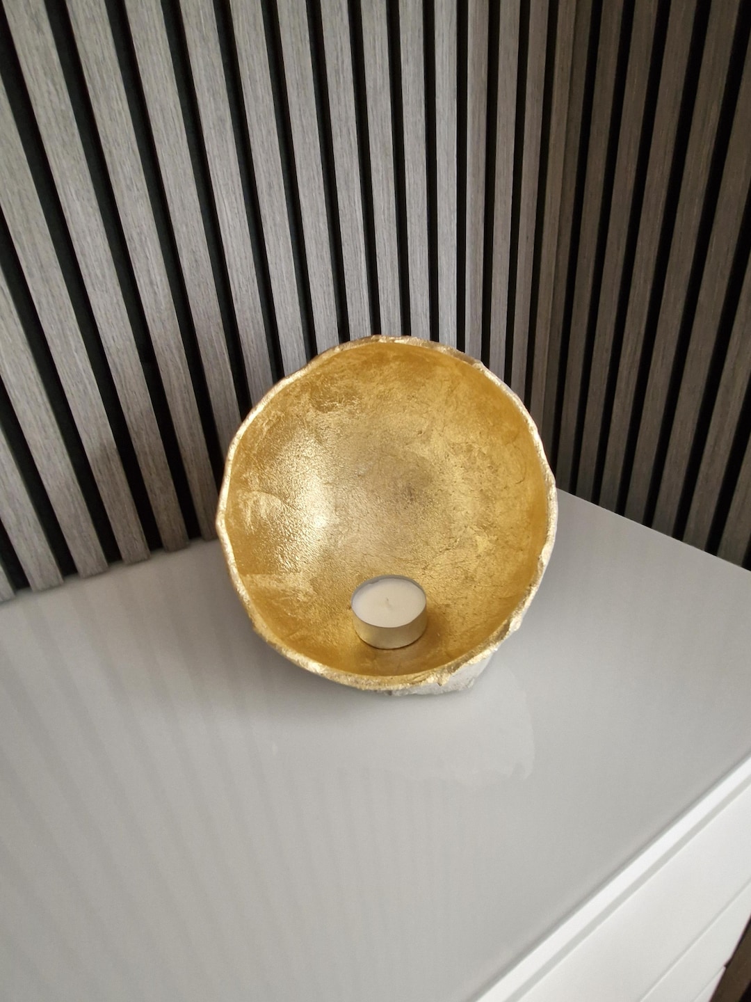 Design Concrete Spotlight Leaf Gold / Light Bowl / Fire Bowl / Light ...