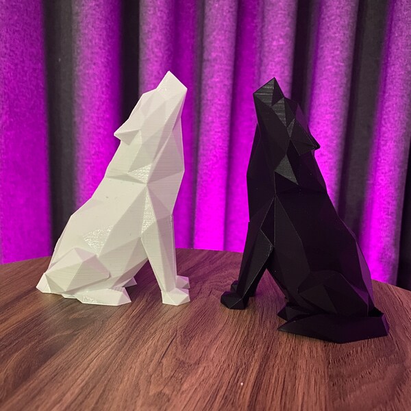 3d Printed Howling Wolf - Etsy