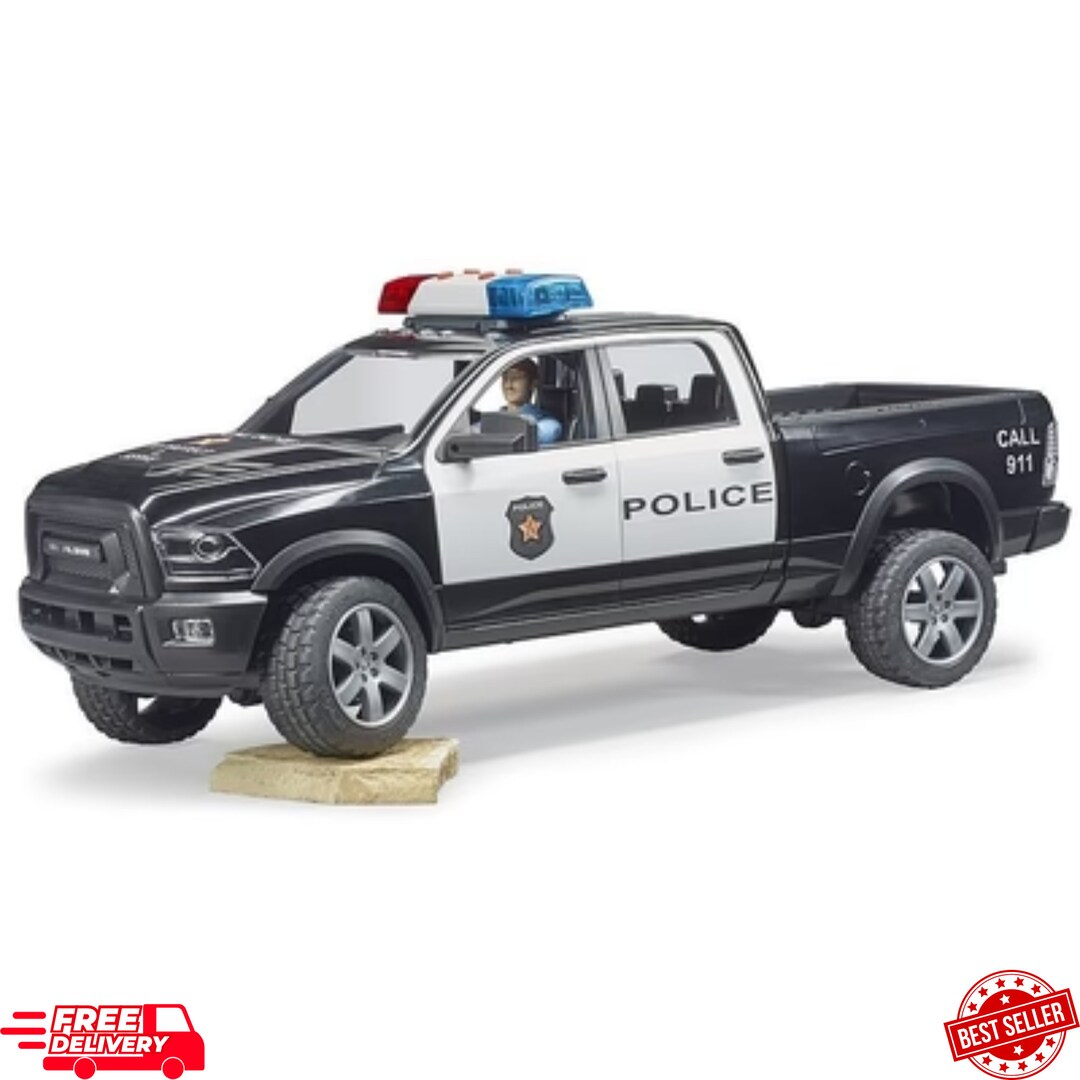 Dodge RAM 2500 Police Pickup Truck With Policeman Action Figure, Light ...