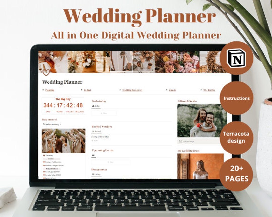 Wedding Planner Notion Template, Notion Wedding Planning Dashboard ...