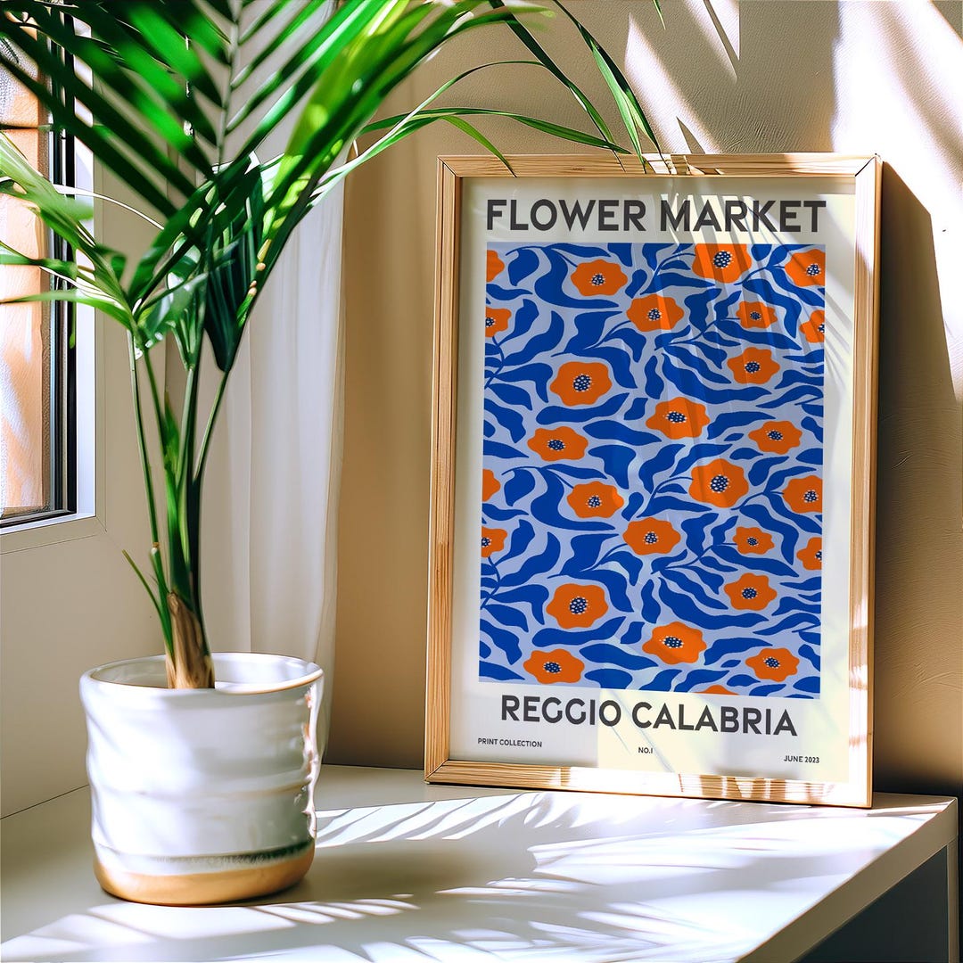 Flower Market, Set of 6, Calabria, Reggio Calabria, Catanzaro, Cosenza ...