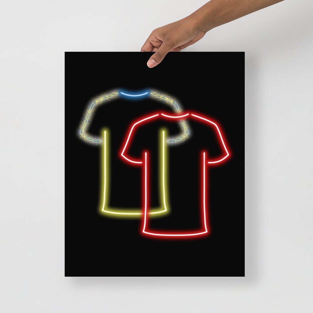 Nottingham Forest Home & Away Kit Neon Wall Art Print - Etsy