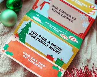 Editable Christmas Coupon Template, Custom Holiday Coupons, Printable ...