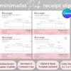 Peach Invoice and Receipt Template, Boho Bill Statement, Cash Payment ...