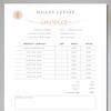 Peach Invoice and Receipt Template, Boho Bill Statement, Cash Payment ...
