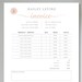 Peach Invoice and Receipt Template, Boho Bill Statement, Cash Payment ...